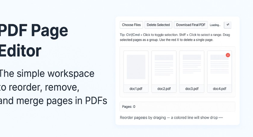 Manage PDFs With The PDF Page Editor (Workspace) | 100% Free ...